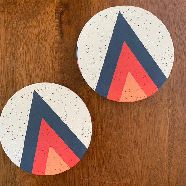 ARROW COASTERS Set of 4 Absorbent Stone Coasters / Ceramic Coasters ...