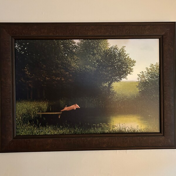 Diving Pig by Michael Sowa 24x33 Kohler's When Pigs Fly Humorous ...