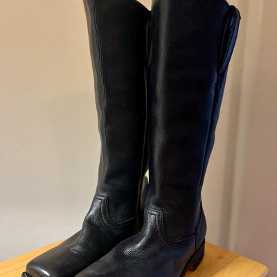 Personalised Handmade Brown Leather Single Buckle US Boot With - Etsy