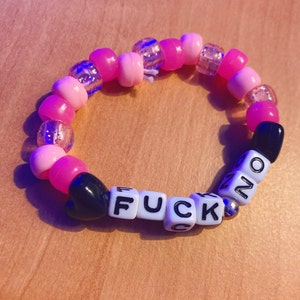 MAGIC Star Purple Stretch Bracelet Goth Kandi Inspired Pony Bead VSCO ...