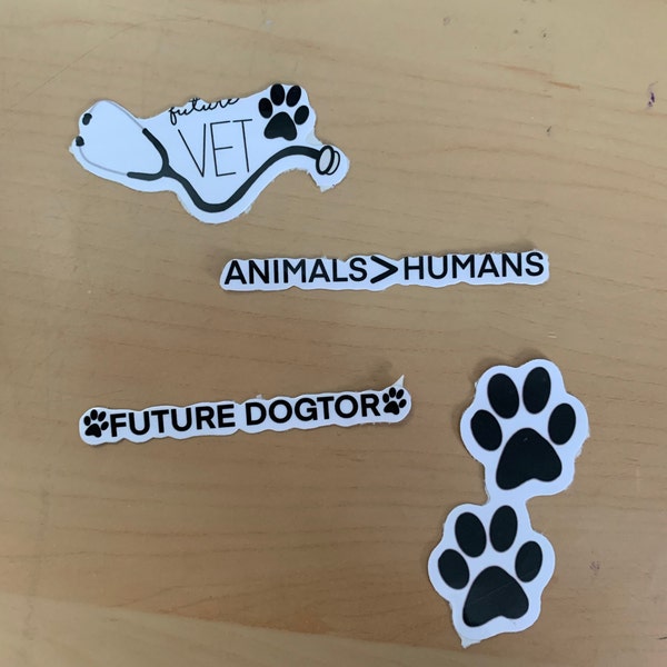 Future Vet Sticker Pack - Waterproof - Veterinarian - Vet - Dogs and ...