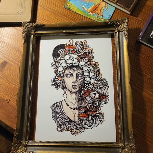 Hel | Hand Signed Print | Norse Gods Collection - Etsy