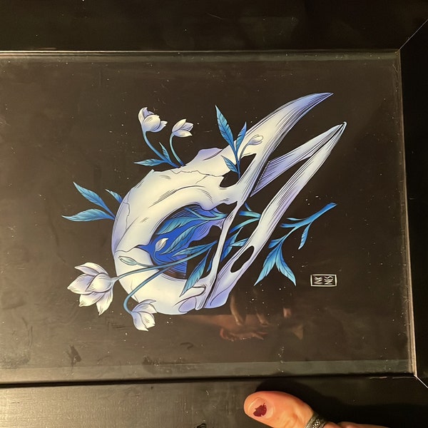 Black Wolf Chained Red Background Wolf Wall Art Gothic Home Decor Dark ...