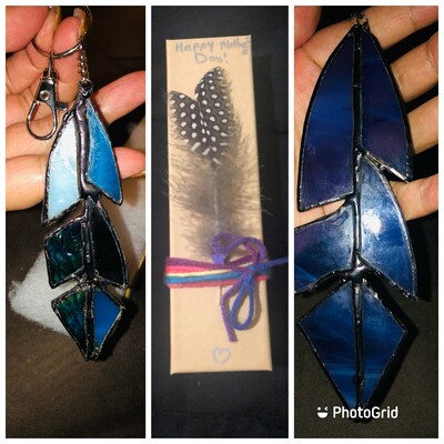 Blue Stained Glass Whale Hand Made Glass Art Personalized Gift - Etsy