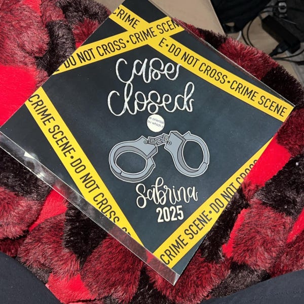 Custom "crime Scene" Graduation Cap Topper, Criminal Justice Graduation ...