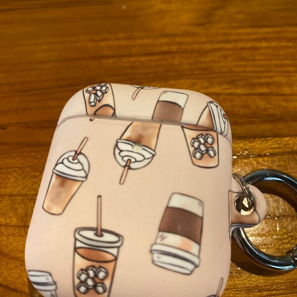 Cute Coffee Airpods Case Aesthetic Air Pods Case Pretty Pink Air Pod ...