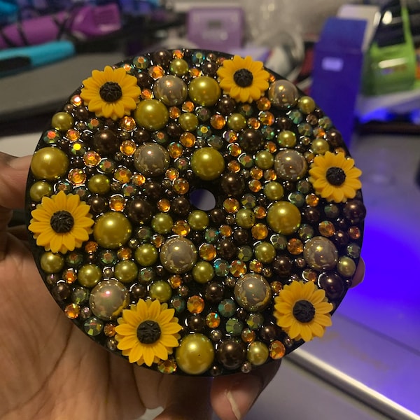 15mm Resin Sunflower, Home Decor, Rustic, Kawaii Miniature, Sunflower ...