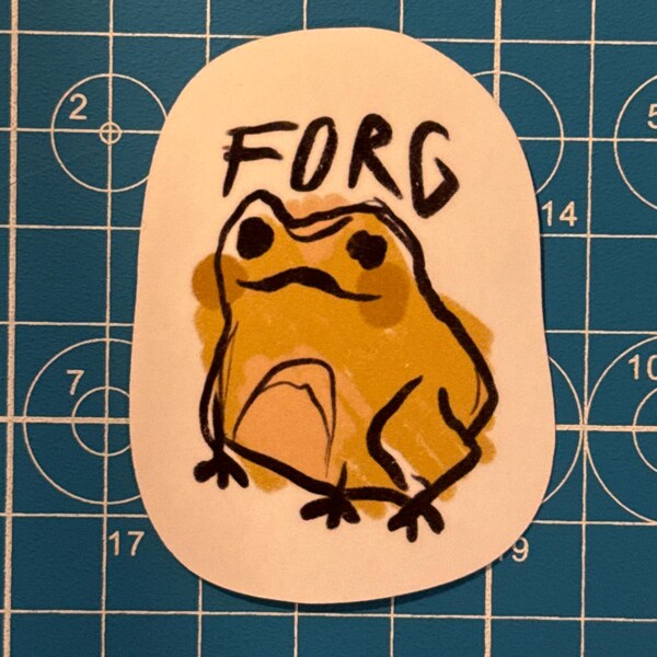 Stares at You Autistically One Sided Holographic Acrylic Keychain 6.5cm ...