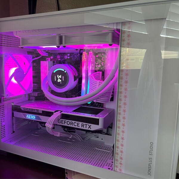 Gaming PC sakura by Optimist Streaming Ready Pink Floral PC - Etsy