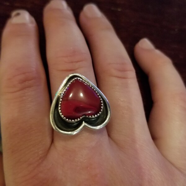 Coffin Ring | Coffim Shaped Ring | Coffin Jewelry | Red and Green ...