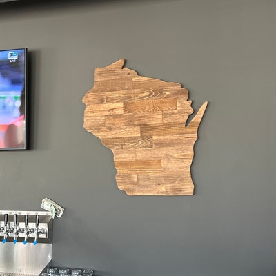 Wooden North Carolina State Sign Wall Art Decor, Large Home State ...