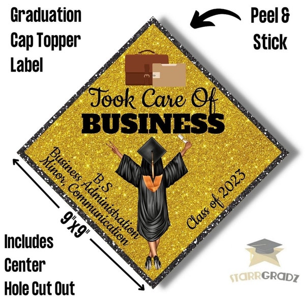 Graduation Cap Topper Label/ Business - Etsy