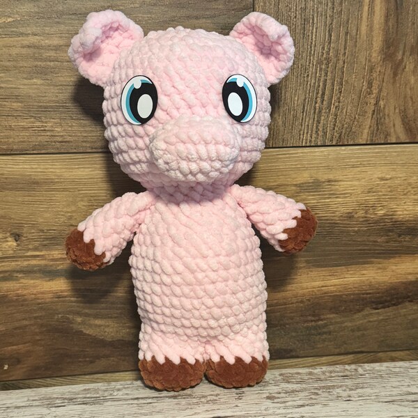 Pig Crochet Pattern (PDF) Low Sew. Only Sew on Nose and Ears. Overall ...