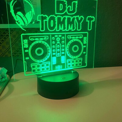 DJ Board Night Light, Personalized Free, LED Night Lamp, With Remote ...