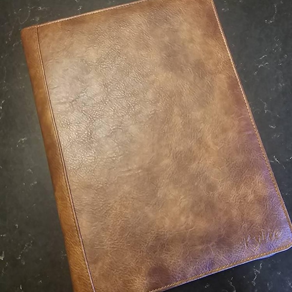 3 Ring Binder Portfolio, Personalized Leather Portfolio, Men's Real ...