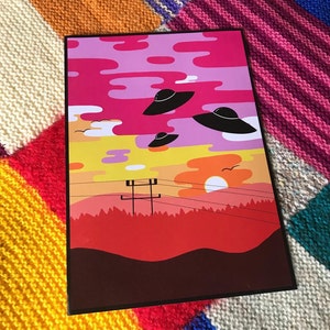 Trippy Skies/ Posca Pen Drawing on Canvas Board - Etsy