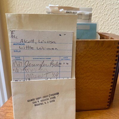 100 Vintage Library Catalog Cards, Random Assortment Authentic Library ...