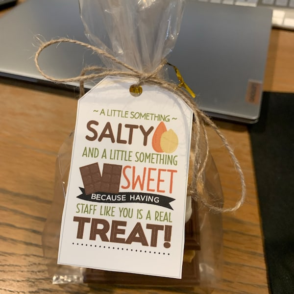 Salty and Sweet Gift Tags for Staff Appreciation Tags Employee ...