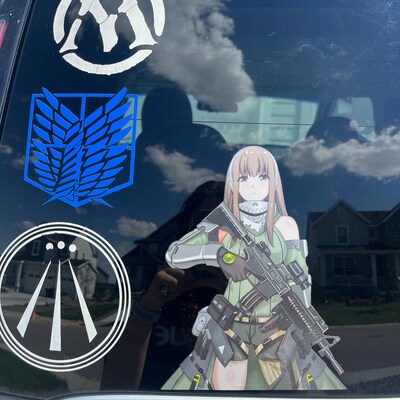 8x8 Size/ Gun Girl / Anime Sticker / Anime Girl / Waifu / Decal / Anime ...