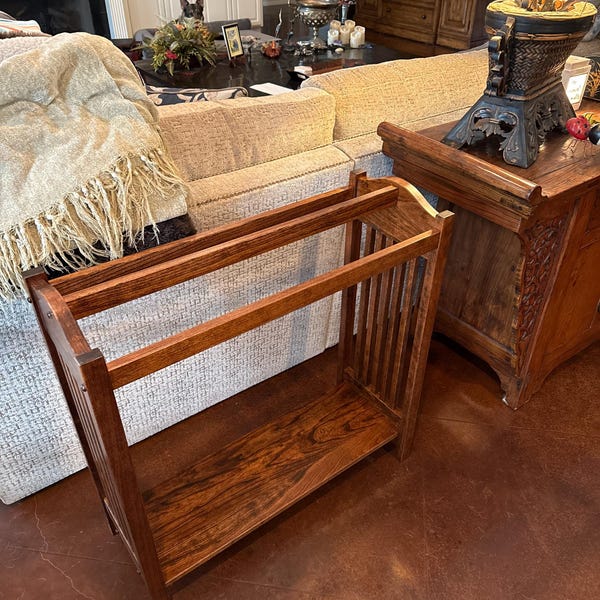 Mission Quarter Sawed Oak Quilt Rack - Etsy