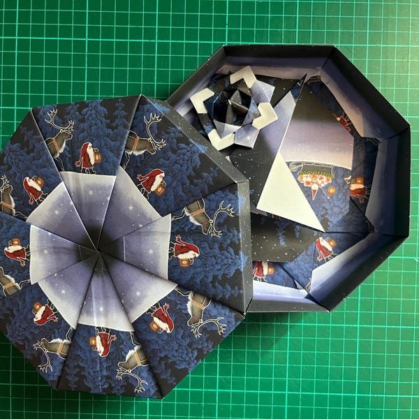 NEW! A4 Size Advent Calendar With Bio Glitter 'tomtes and Sleigh' by ...