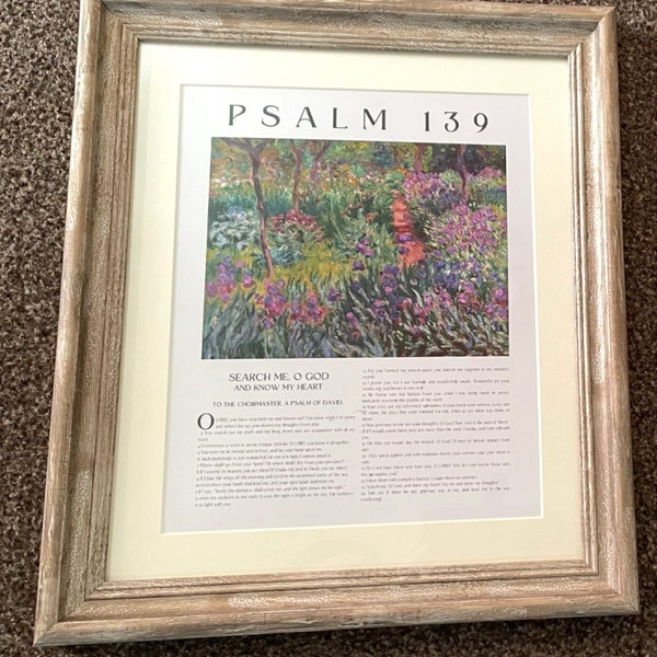Psalm 23 Wall Art, NKJV, Landscape Christian Wall Art, Vintage Easter ...
