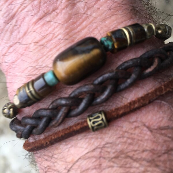 Sunset Gemstone Necklace for Men Simple Summer Beach Necklace Mens ...