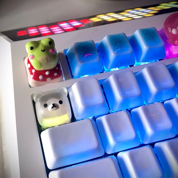 Dreamy Pastel Clouds Artisan Kawaii Key Cap | Keebs | Cute Keycaps ...