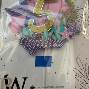 Mermaid Cake Topper Little Mermaid Cake Topper Under the Sea Cake ...