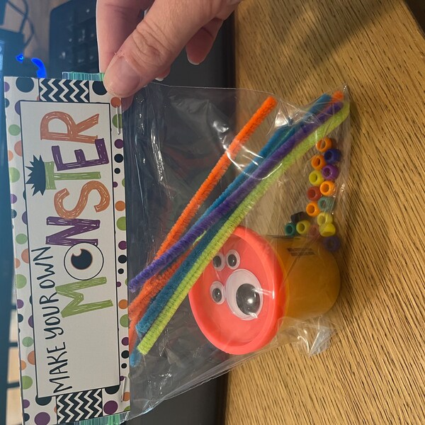 Printable Make Your Own Monster Bag Topper for Monster Halloween Favor ...