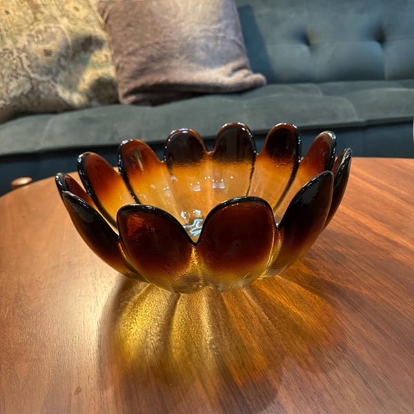 Van Briggle Pottery Ming Blue Lotus Bowl With Flower Frog, Colorado ...