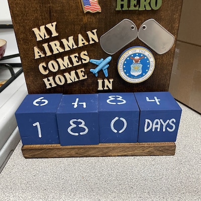 US Navy Sailor Wood Countdown Calendar Deployment Gift Wood - Etsy