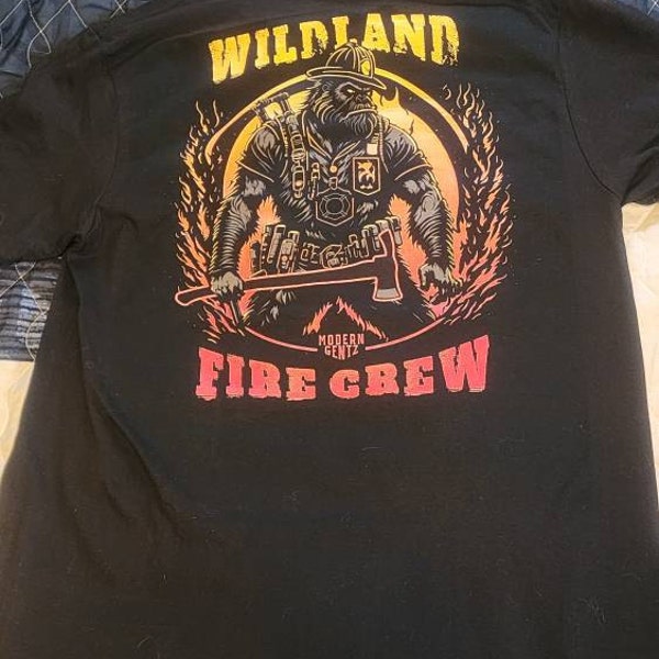 Wildland Fire Crew Shirt, Bigfoot Fire Fighter Tee, First Responder ...