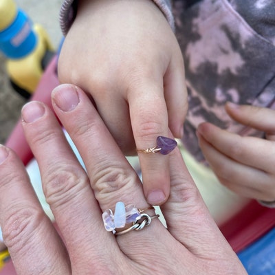 Custom Crystal Ring Handmade With Real Crystals you Choose - Etsy