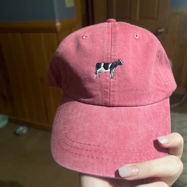 Embroidered Holstein Cow Hat- Farm Life- Dairy Cattle - Custom Hat ...
