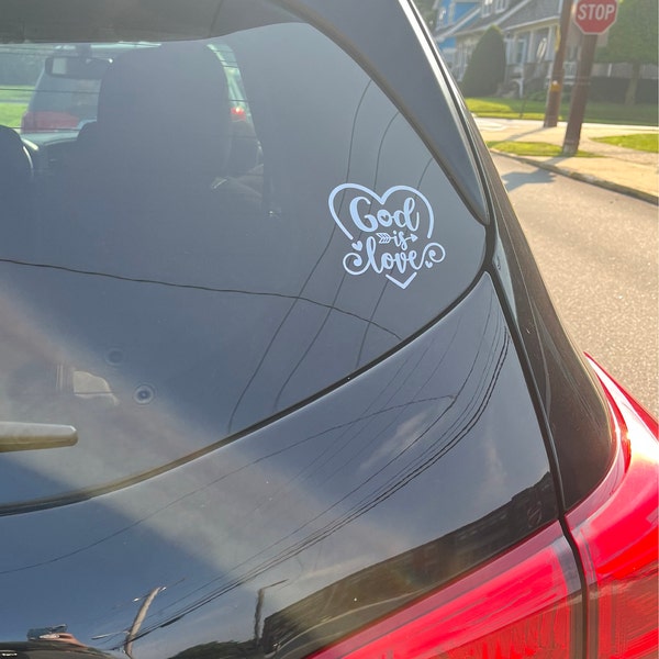 God is Love Heart Vinyl Decal - God is Love Heart Sticker - God is Love ...