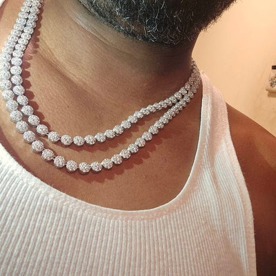 12mm Miami Cuban Link Chain SOLID 925 Sterling Silver Rhodium Finish ...