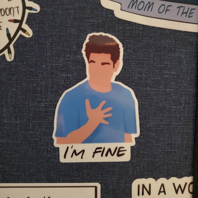 Ross I'm Fine Sticker Friends TV Show Ross Geller Ross - Etsy