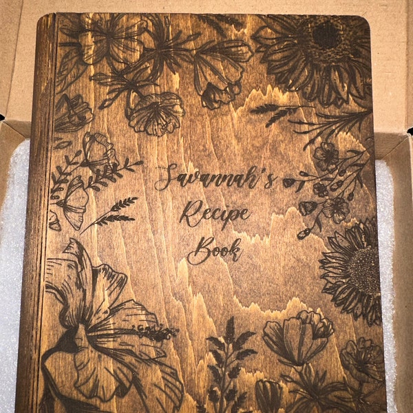Custom Recipe Book With Blank Cards - Cookbook Binder Personalized ...