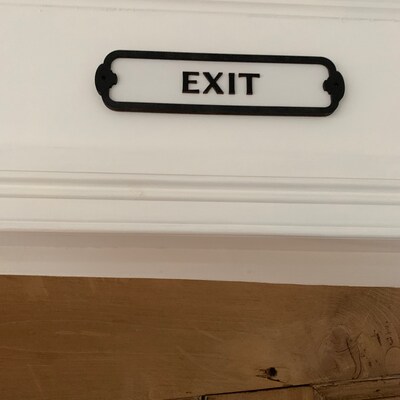 Wooden Exit Door Sign. Vintage British Railway Style. Handmade Retro ...