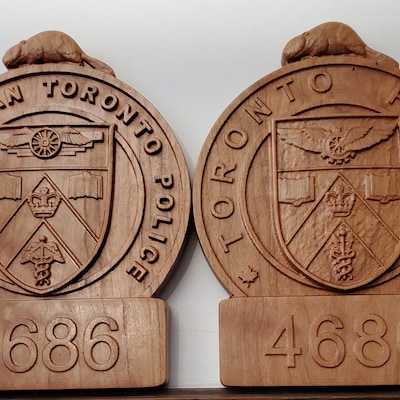 RCMP Wooden Badge - Etsy Canada