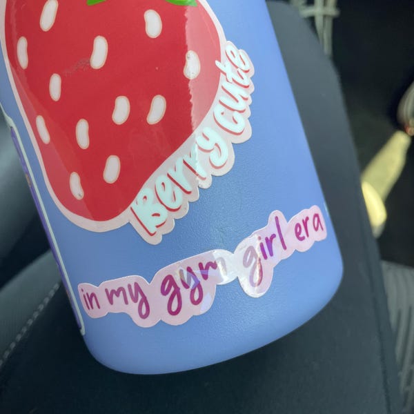 Sad Hamster I'm Just A Gym Girl Sticker, Sad Hammy Sticker for Water ...