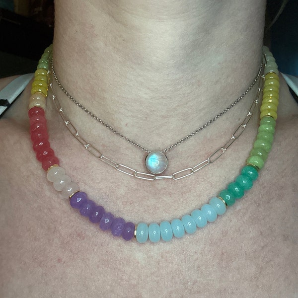 The Josie Gemstone Necklace Colorful Necklace Quartz Necklace Color ...