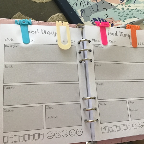 Colourful Planner Tabs, Page Markers, Index Tabs, Page Markers ...