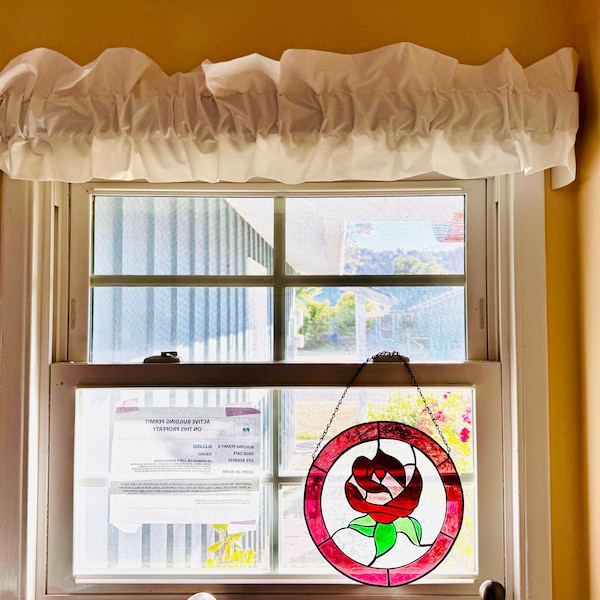 Handmade SOLID Navy Cotton Blend Window Curtain Valance - Etsy