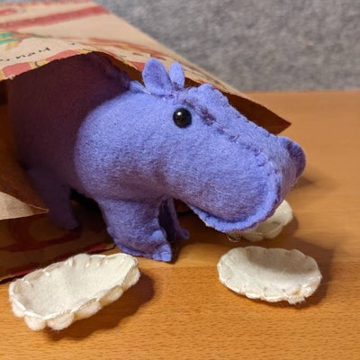 House Hippo DIY Felt Hand Sewing Pattern PDF Download - Etsy