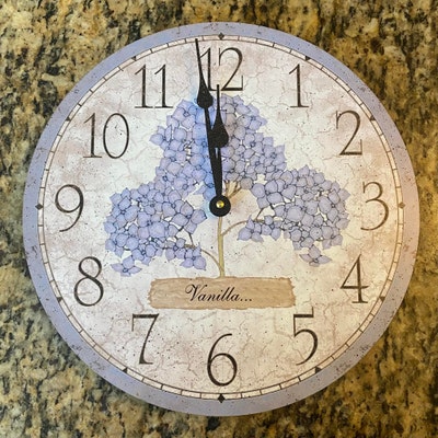 Blue Hydrangea Flower Clock - Etsy