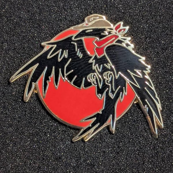 Crow Cowboy "yeecaw" Enamel Pin - Etsy
