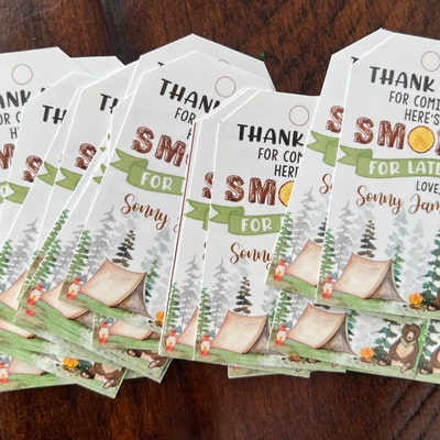 Editable One Happy Camper Tag, Happy Camper Favor Tags, One Happy ...