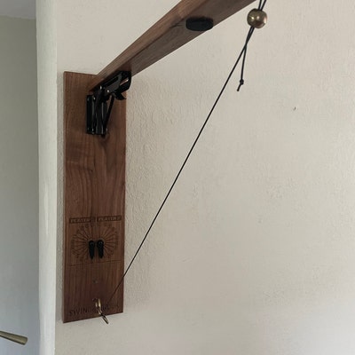 Folding Wall Mount Ring and Hook Game-solid Cherry or Walnut Edition ...